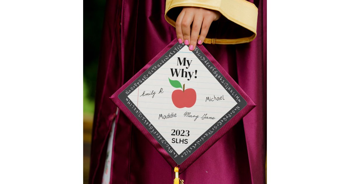 My Why College Teacher Graduation Cap Topper | Zazzle