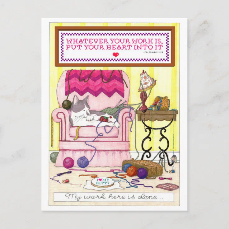 My Work is Done Inspirational Postcard | Zazzle