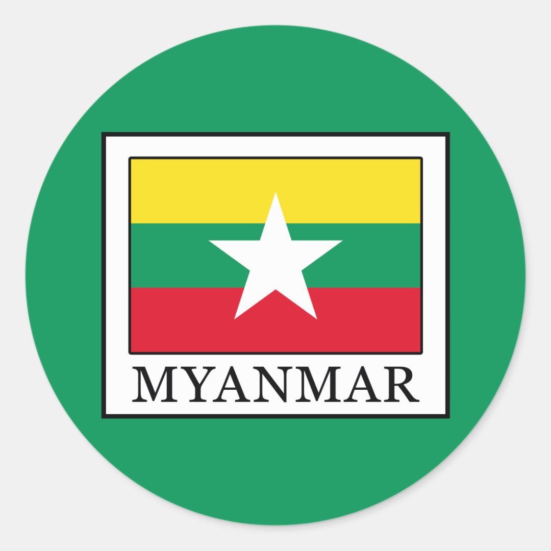 Myanmar Classic Round Sticker | Zazzle