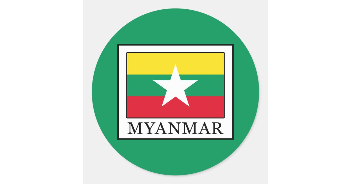 Myanmar Classic Round Sticker | Zazzle