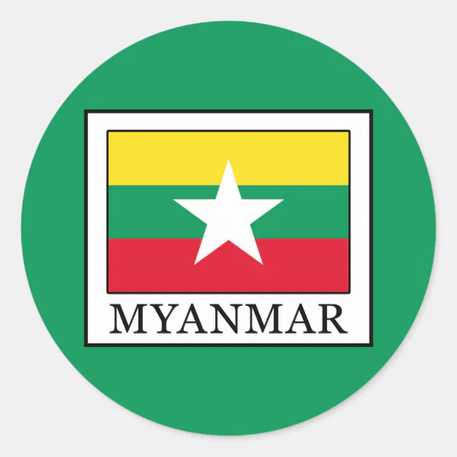 Myanmar Classic Round Sticker | Zazzle