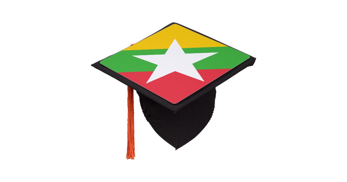 Myanmar Flag Graduation Cap Topper | Zazzle