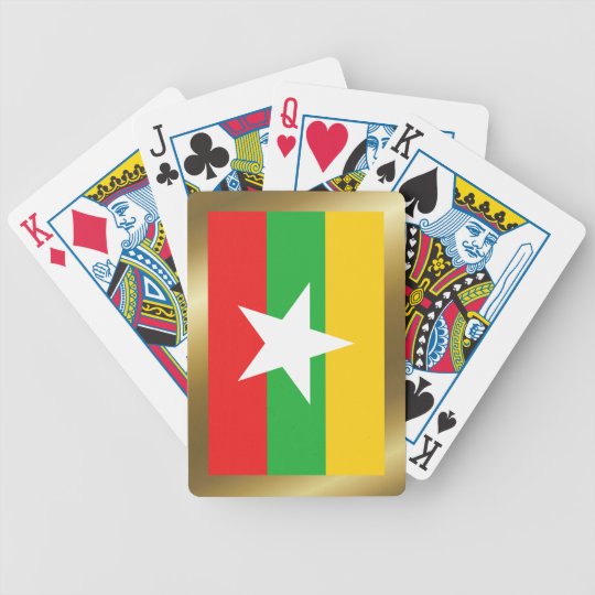 Myanmar Flag Playing Cards | Zazzle.com