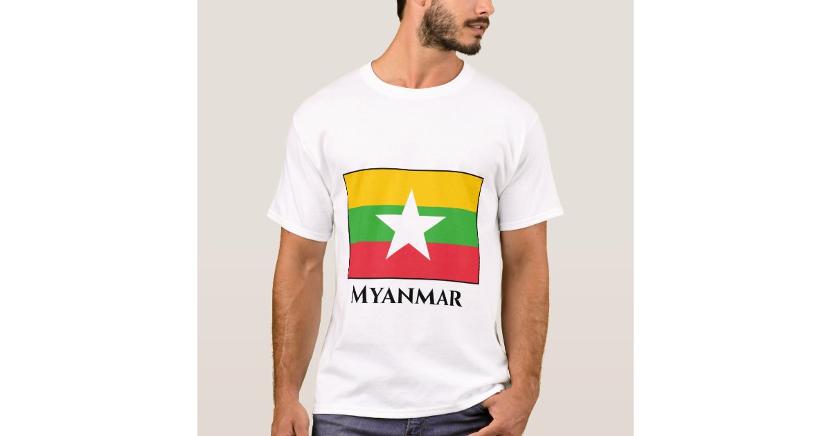 Myanmar Flag T-Shirt | Zazzle