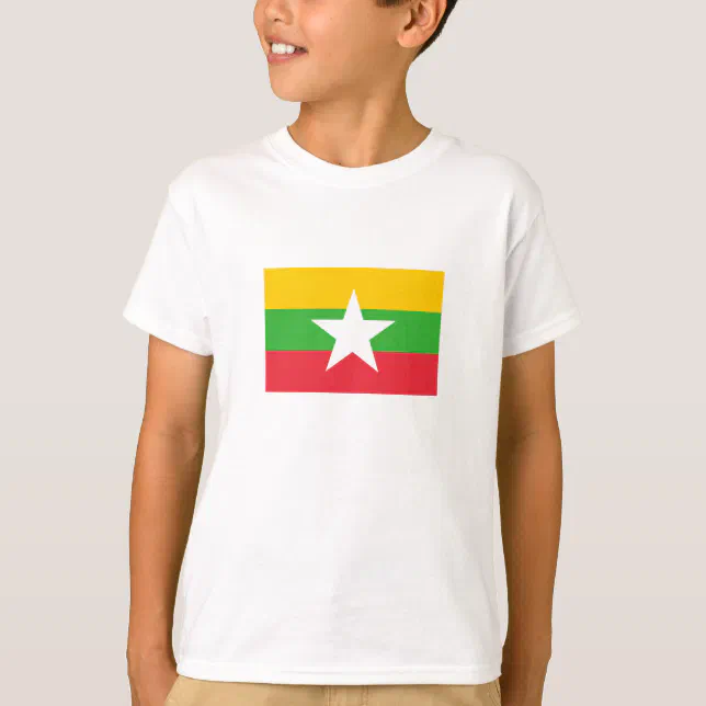 Myanmar Flag T-Shirt | Zazzle