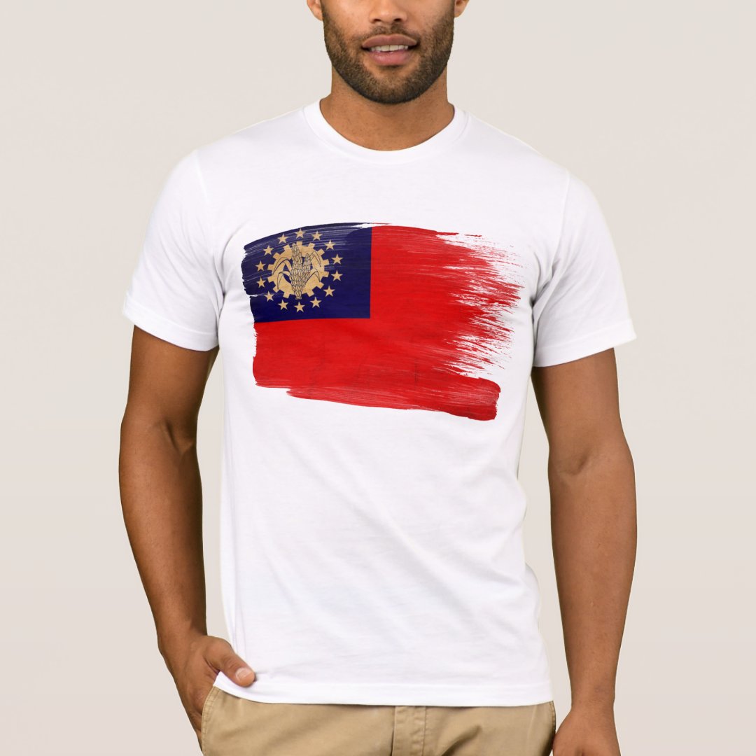 Myanmar Flag T-Shirt | Zazzle
