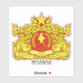 Myanmar National Seal Patriotic Sticker | Zazzle