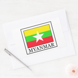 Myanmar Rectangular Sticker | Zazzle