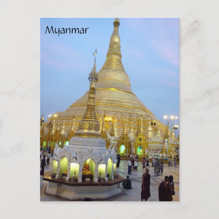 myanmar shwedagon postcard | Zazzle