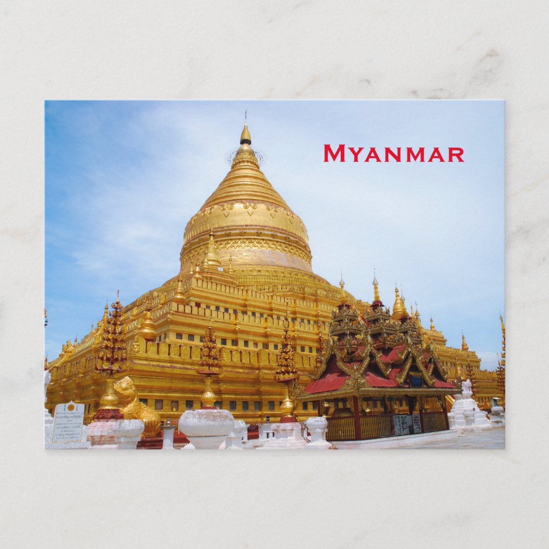 Myanmar Vintage Travel Tourism Add Postcard | Zazzle