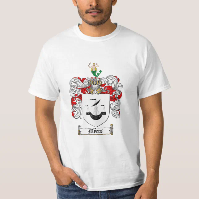 Myers Family Crest - Myers Coat of Arms T-Shirt | Zazzle