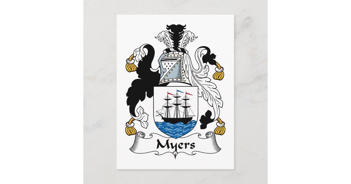 Myers Family Crest Postcard | Zazzle