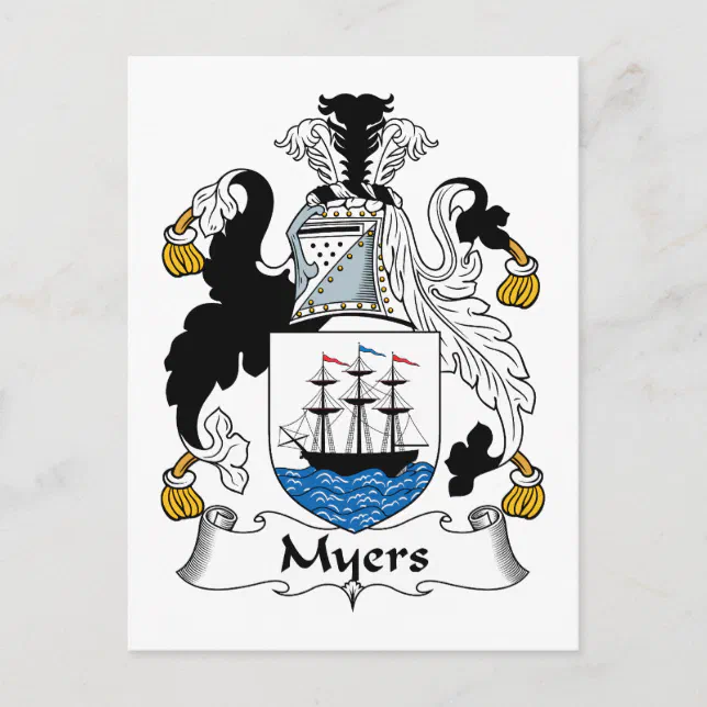 Myers Family Crest Postcard | Zazzle
