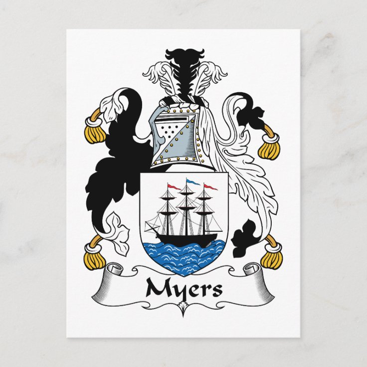 Myers Family Crest Postcard | Zazzle