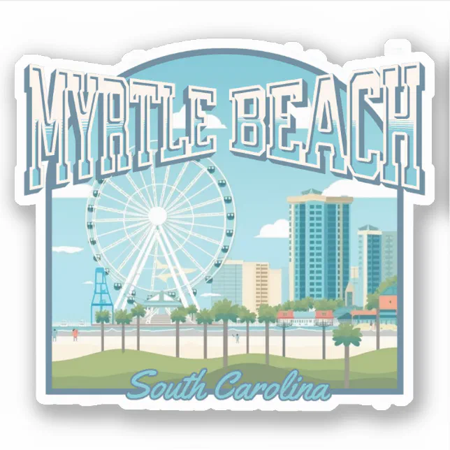 Myrtle Beach, South Carolina Sticker | Zazzle