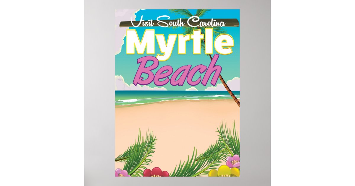 Myrtle Beach South Carolina travel poster | Zazzle