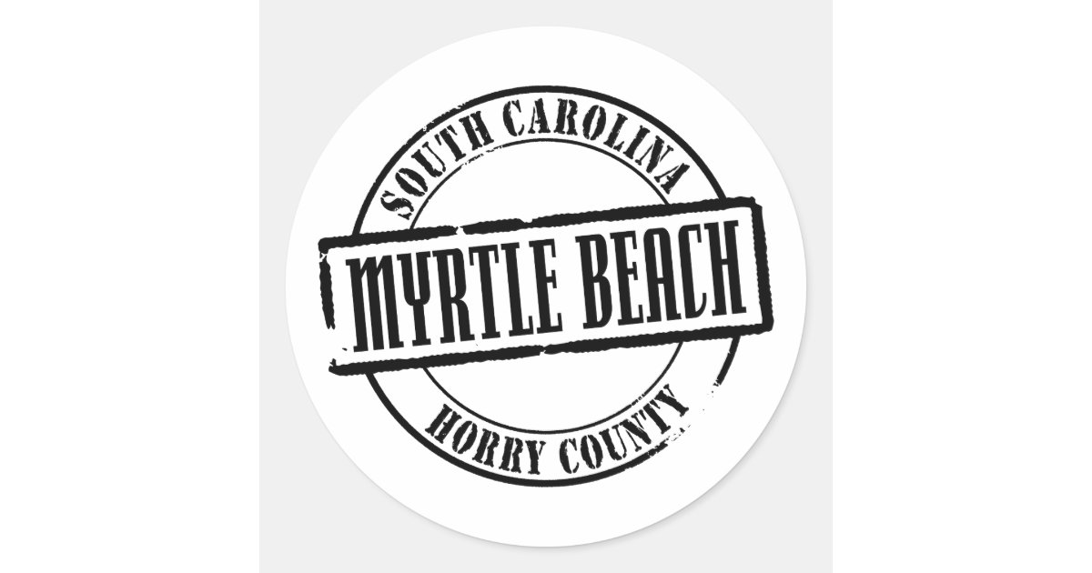 Myrtle Beach Title Classic Round Sticker | Zazzle