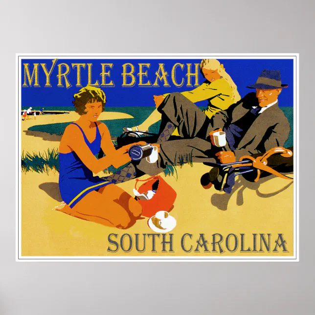 retro beach posters