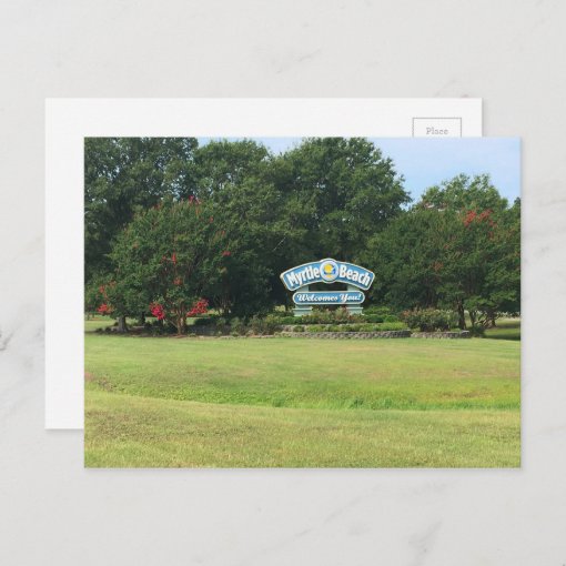 Myrtle Beach, Welcome sign, South Carolina Postcard | Zazzle Myrtle Beach, Welcome sign, South Carolina Postcard | Zazzle