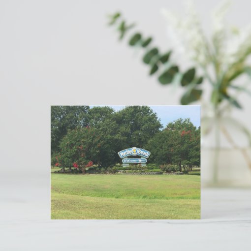 Myrtle Beach, Welcome sign, South Carolina Postcard | Zazzle Myrtle Beach, Welcome sign, South Carolina Postcard | Zazzle