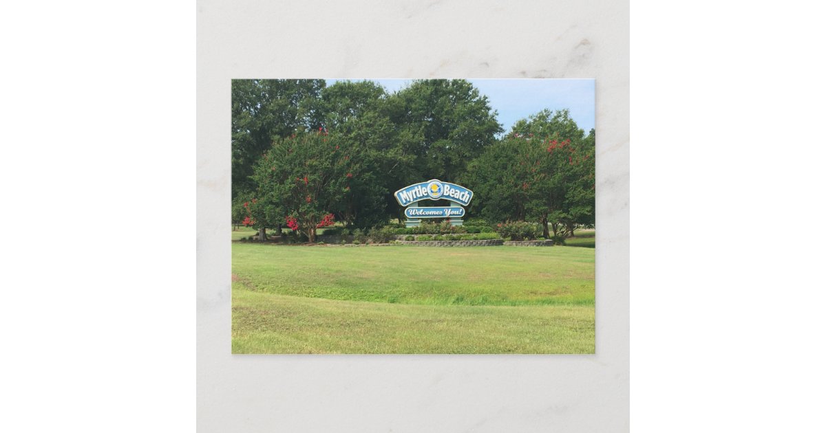 Myrtle Beach, Welcome sign, South Carolina Postcard | Zazzle
