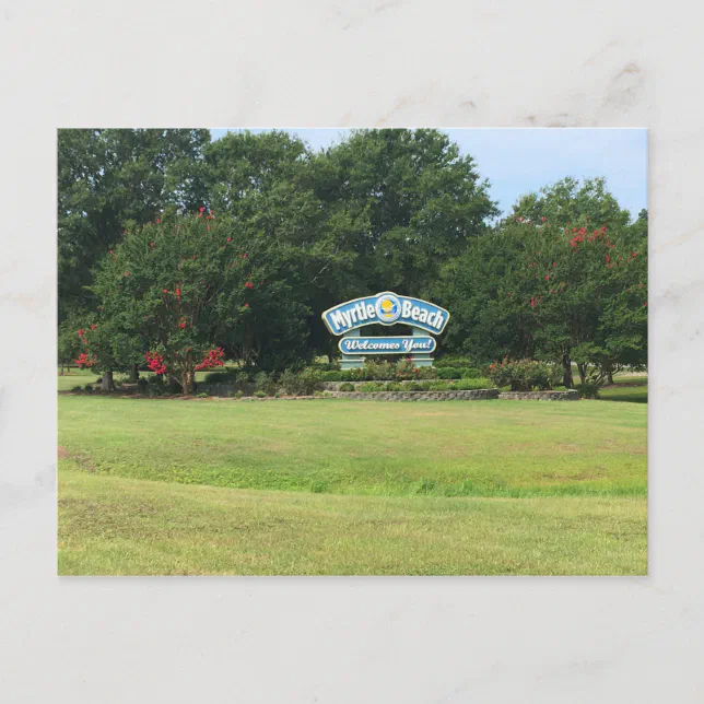 Myrtle Beach, Welcome sign, South Carolina Postcard | Zazzle