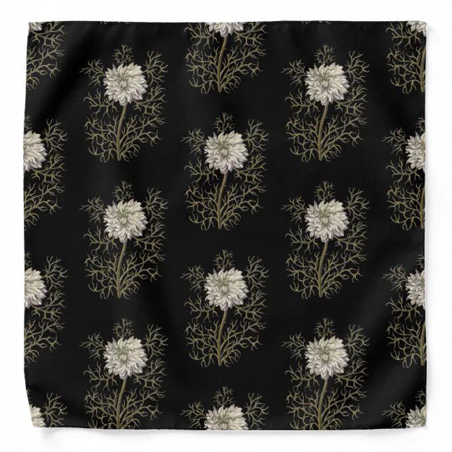 Mysterious Medieval Flower Pattern Bandana | Zazzle