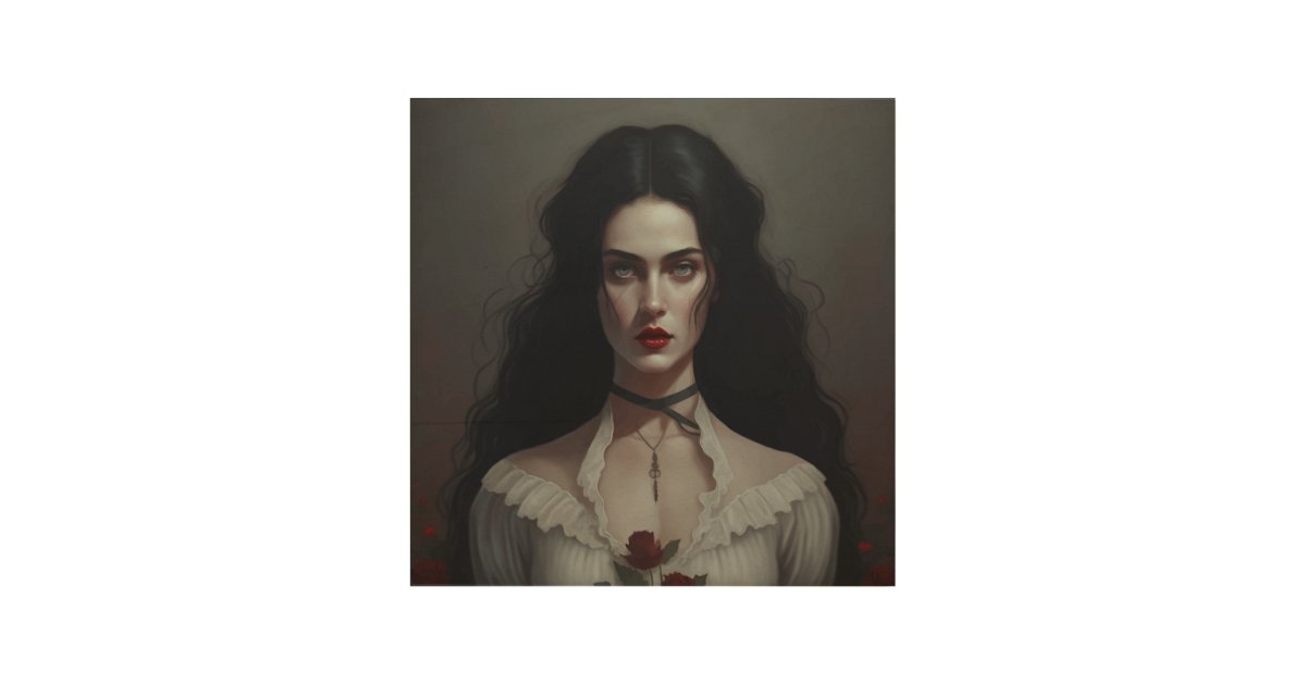 Mystery gothic female vampire metal poster | Zazzle