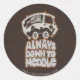 Mystery Machine "Always Down To Meddle" Classic Round Sticker | Zazzle