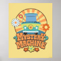 Mystery Machine Van Floral Graphic Poster | Zazzle