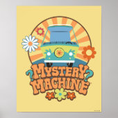Mystery Machine Van Floral Graphic Poster | Zazzle