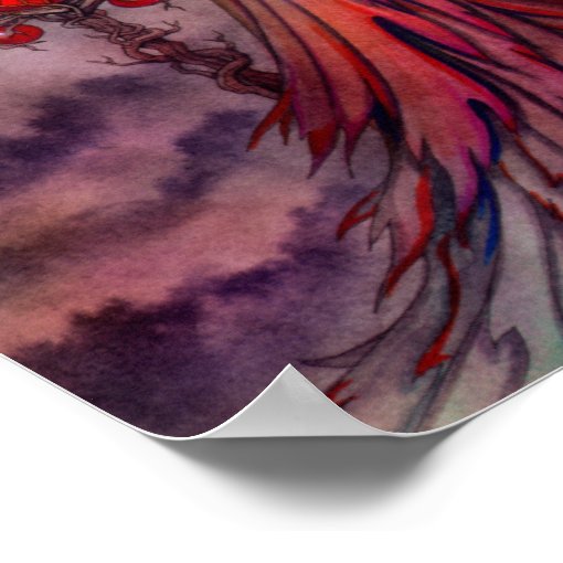 Mystic Autumn Vampire Fantasy Fairy Halloween Art Poster | Zazzle