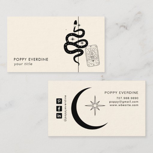 Mystic Celestial Business Card Template | Zazzle