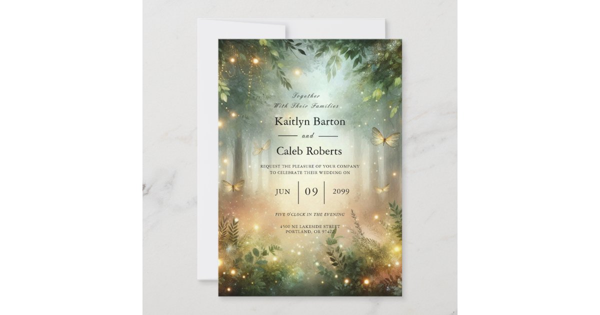 Mystic Forrest Meadow Magic Invitation | Zazzle