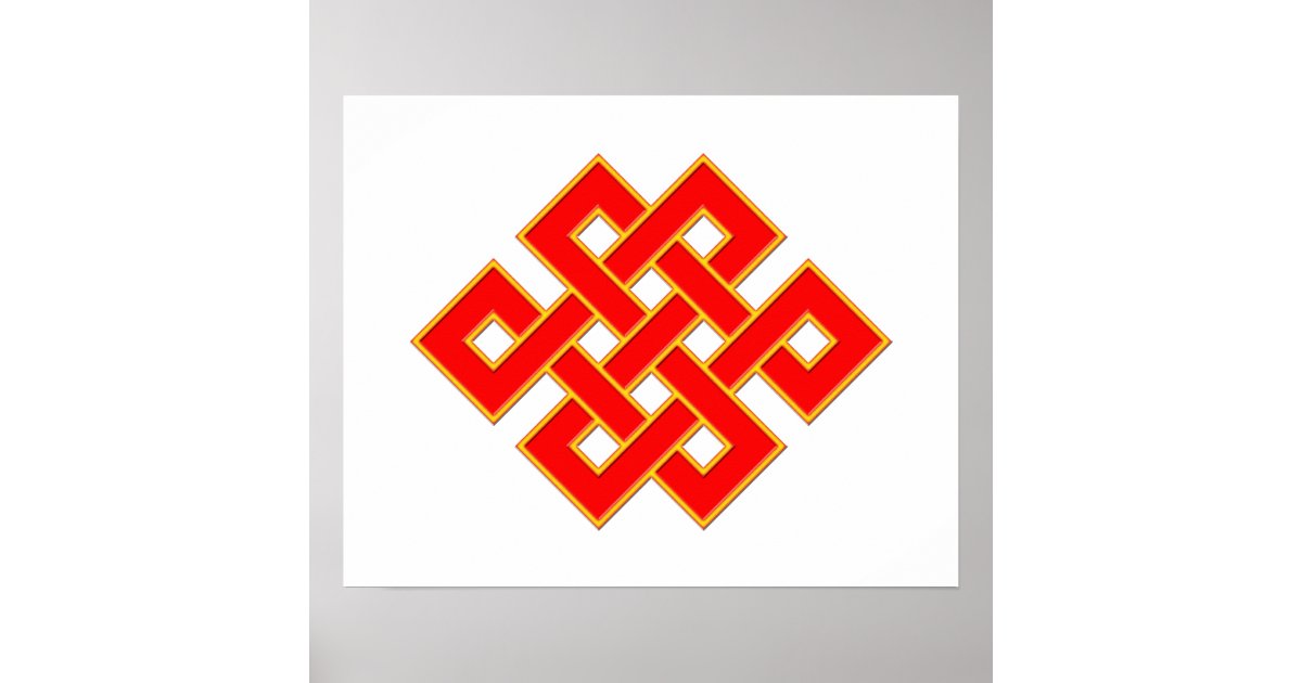 Mystic Knot - Red & Yellow Poster | Zazzle
