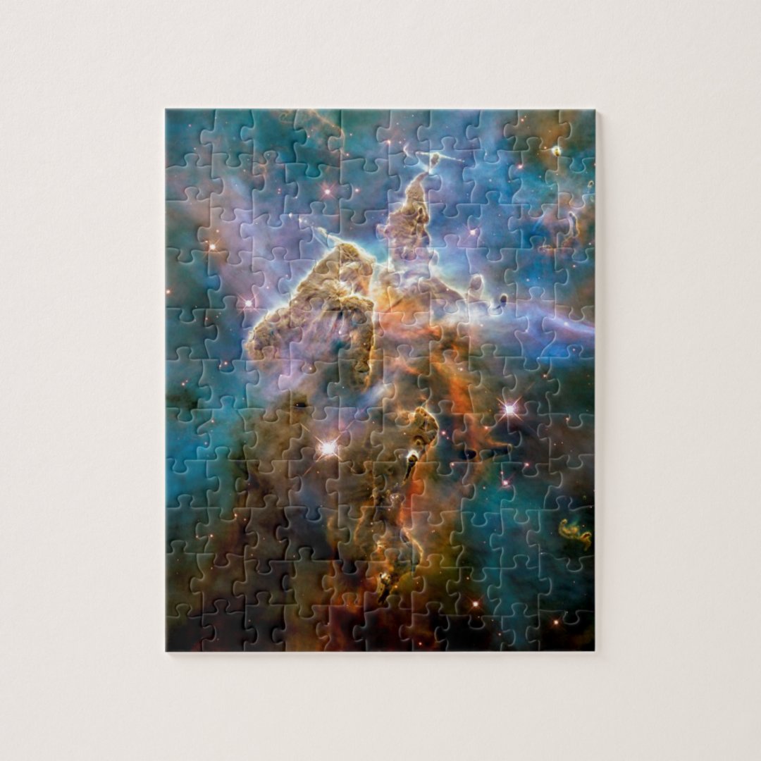 Mystic Mountain Carina Nebula Hubble Space Photo Jigsaw Puzzle | Zazzle