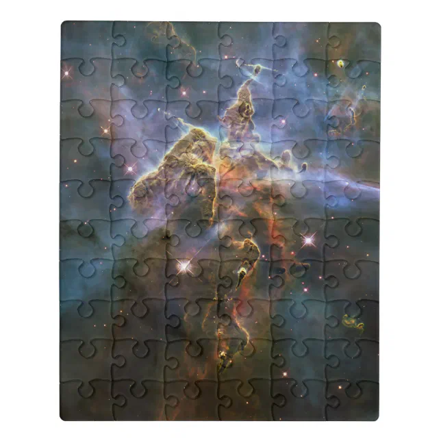 Mystic Mountain in Carina Nebula Hubble Space Jigsaw Puzzle | Zazzle