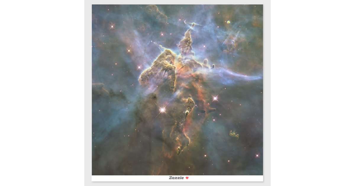 Mystic Mountain in Carina Nebula Hubble Space Sticker | Zazzle