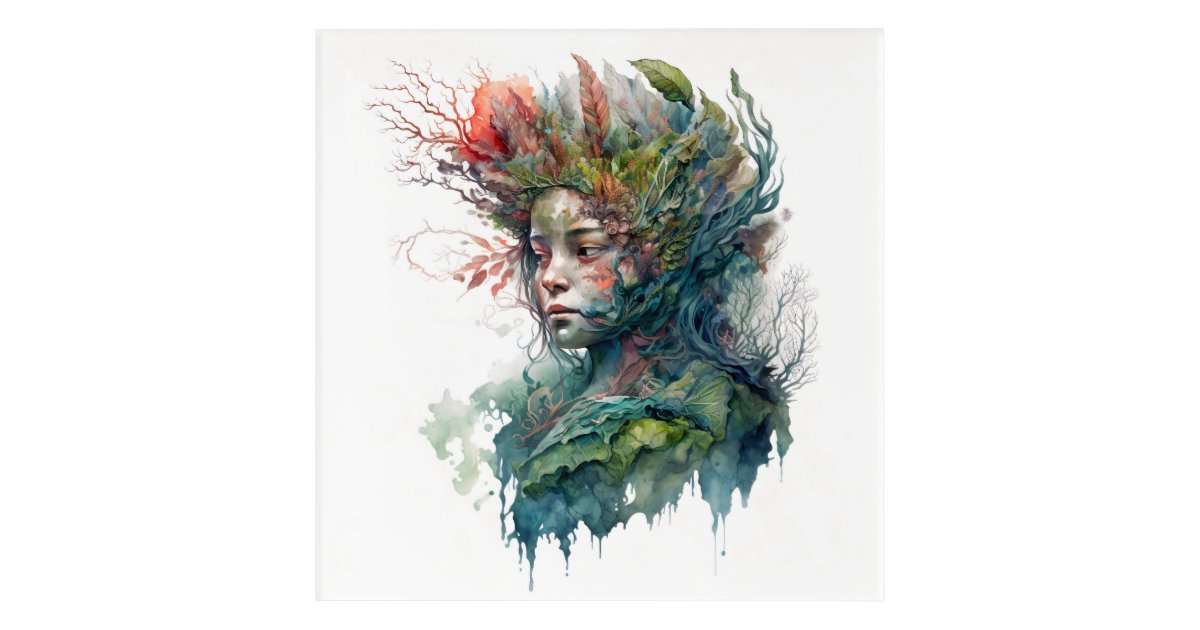 Mystic Queen of Water Painting Acrylic Print | Zazzle