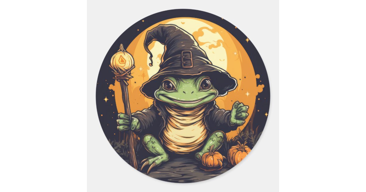 Mystic Ribbit Classic Round Sticker | Zazzle
