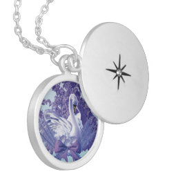 mystic swan locket necklace | Zazzle