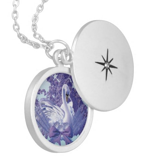 mystic swan locket necklace | Zazzle