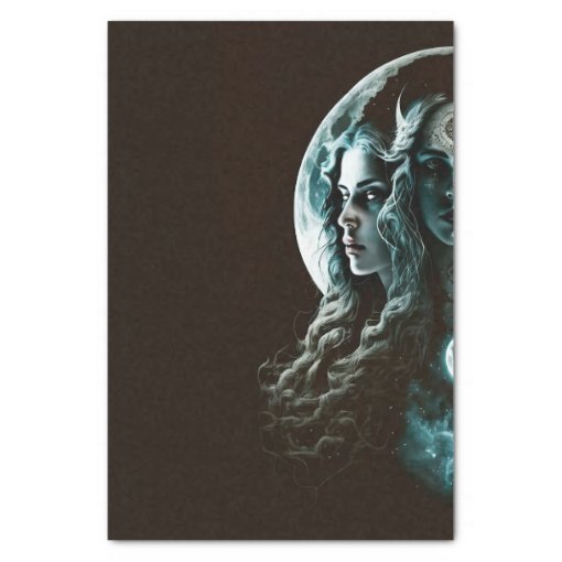 Mystic Triple Goddess Twist Decoupage Tissue Paper | Zazzle