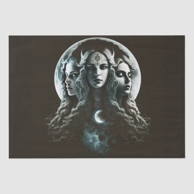 Mystic Triple Goddess Twist Decoupage Tissue Paper | Zazzle