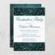 Mystic Twilight Stars | Deep Teal Glow Graduation Invitation | Zazzle