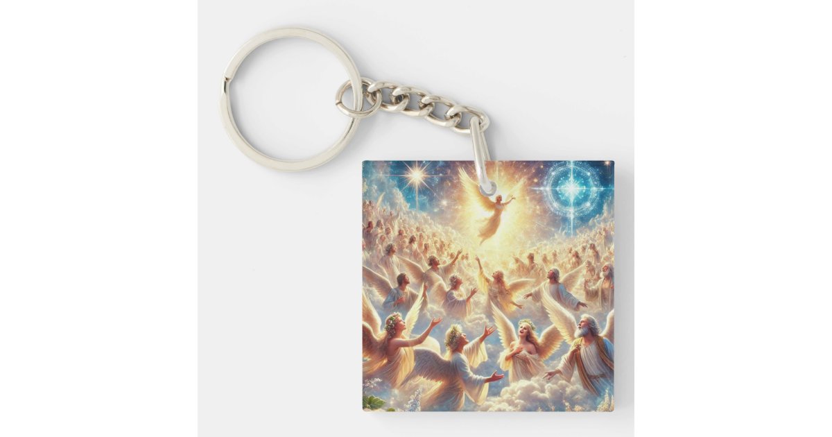 Mystical Angels Keychain | Zazzle