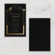 Mystical Celestial Black Gold Sun Moon Astronomy Business Card | Zazzle