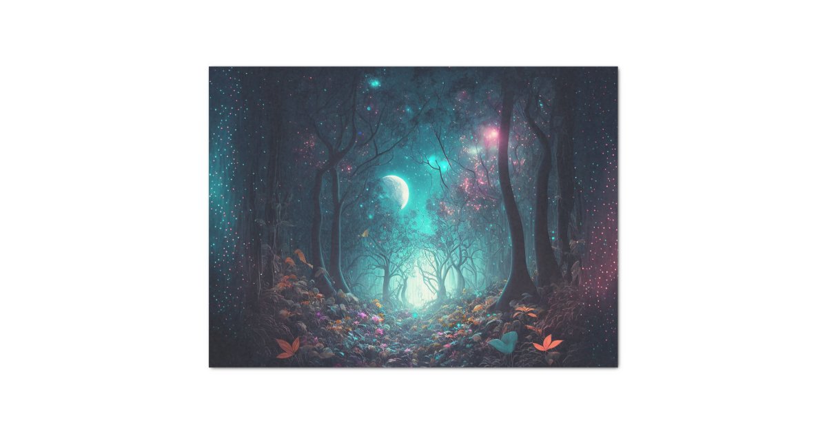 Mystical Forest Decoupage Tissue Paper | Zazzle