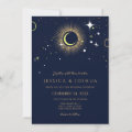 Mystical Galaxy Navy Blue Wedding Invitation | Zazzle