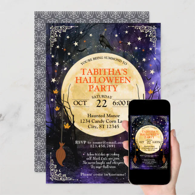 Mystical Halloween Party Invitation | Zazzle